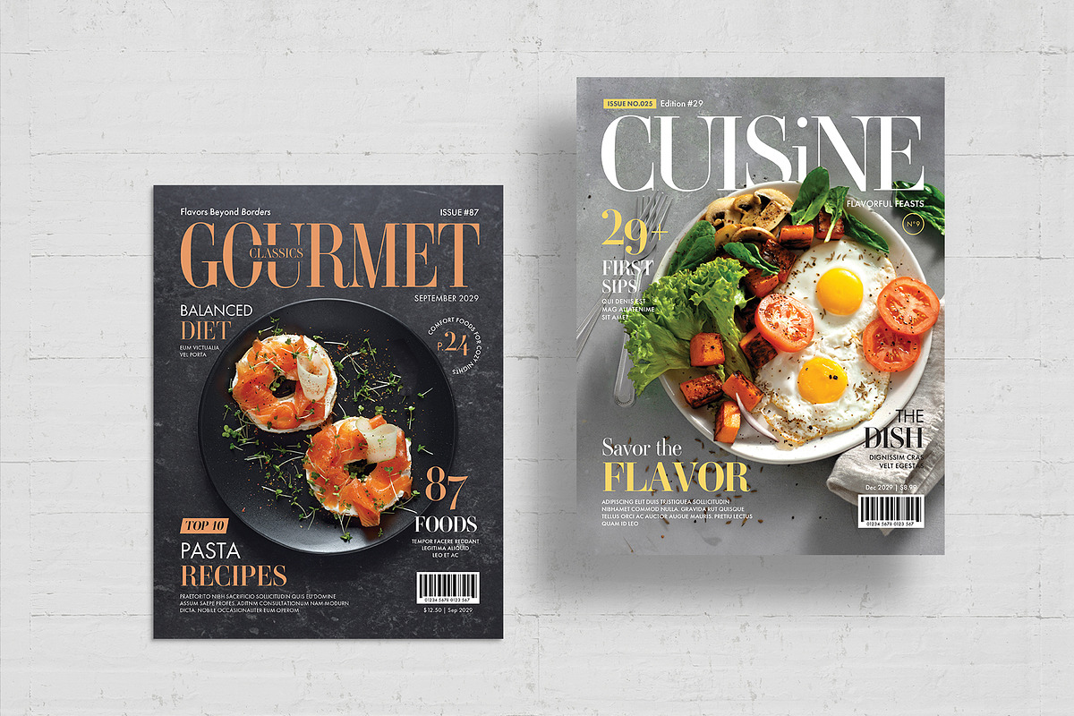Food Magazine Cover Template, a Magazine Template by BrandPacks