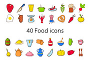 40 Food Icons, an Icon by meowu