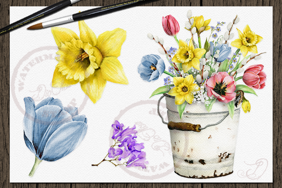 Spring Flowers Illustration, a Decorative Illustration by DioFlow