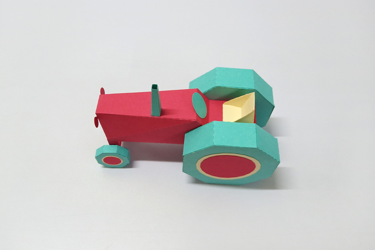 DIY Farm Tractor - 3d papercraft, a Templates & Theme by PAPER amaze
