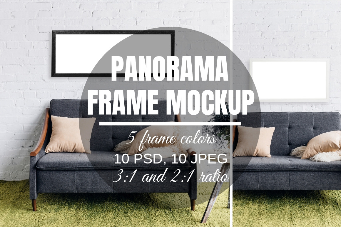 Panoramic Poster Mockup Bundle, a Print Template by Pattern Cube