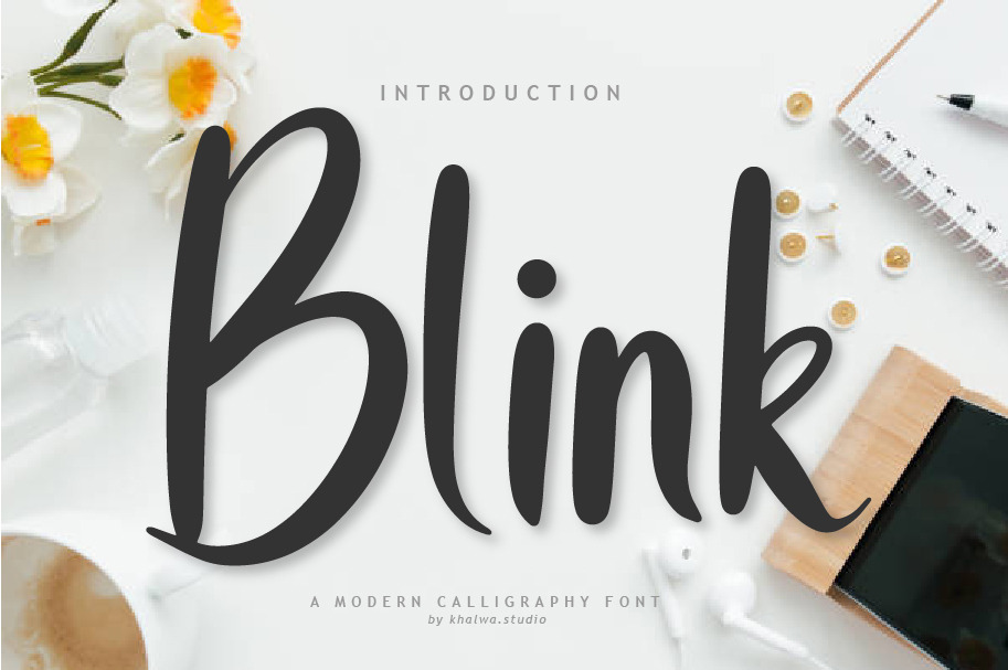Blink Font script, a Script Font by khalwa.studio