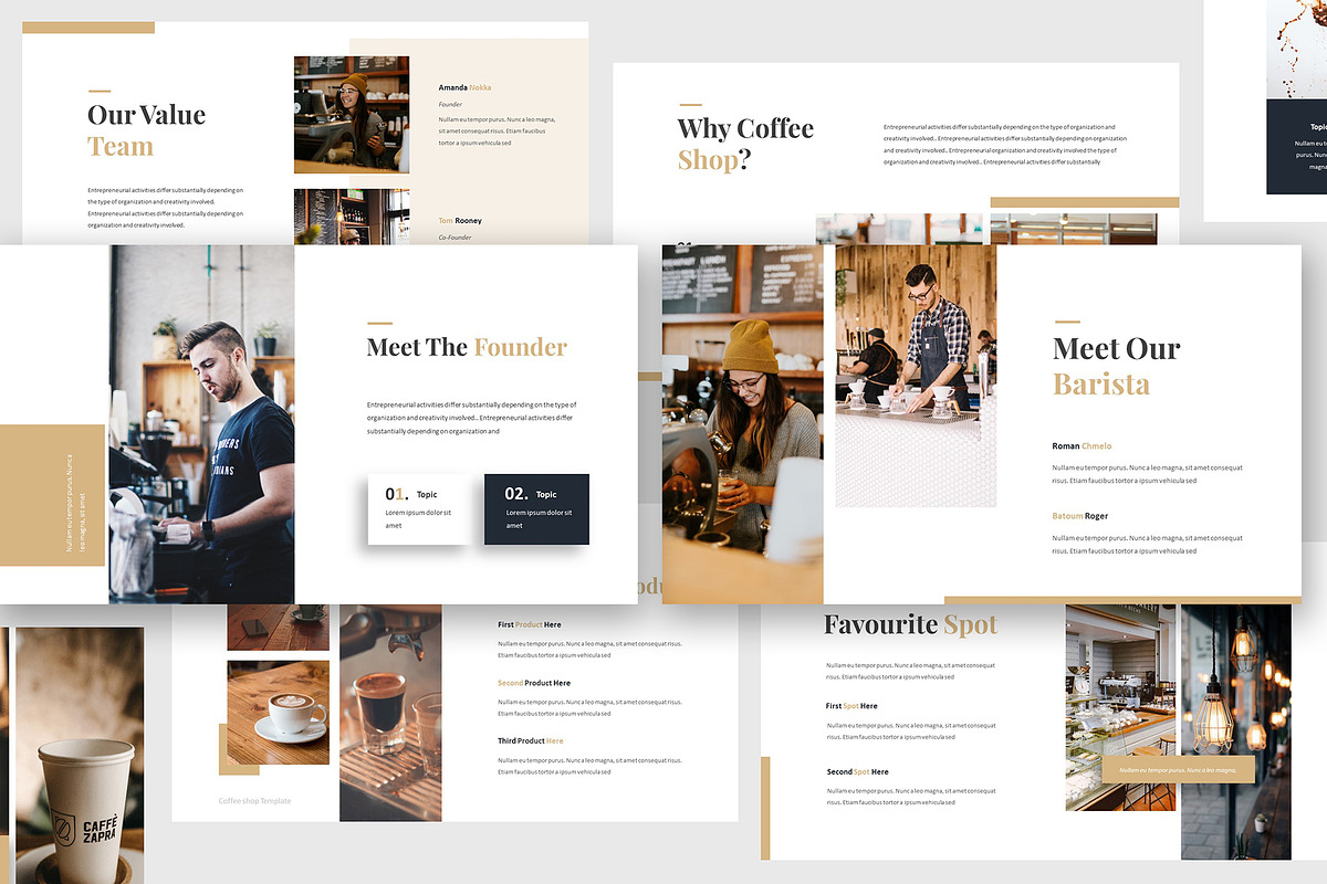 Coffee Shop Google Slides Template, a Presentation Template by Giant Design
