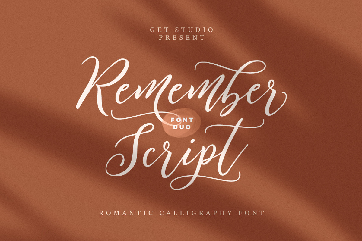 Remember Script, a Script Font by Get Studio