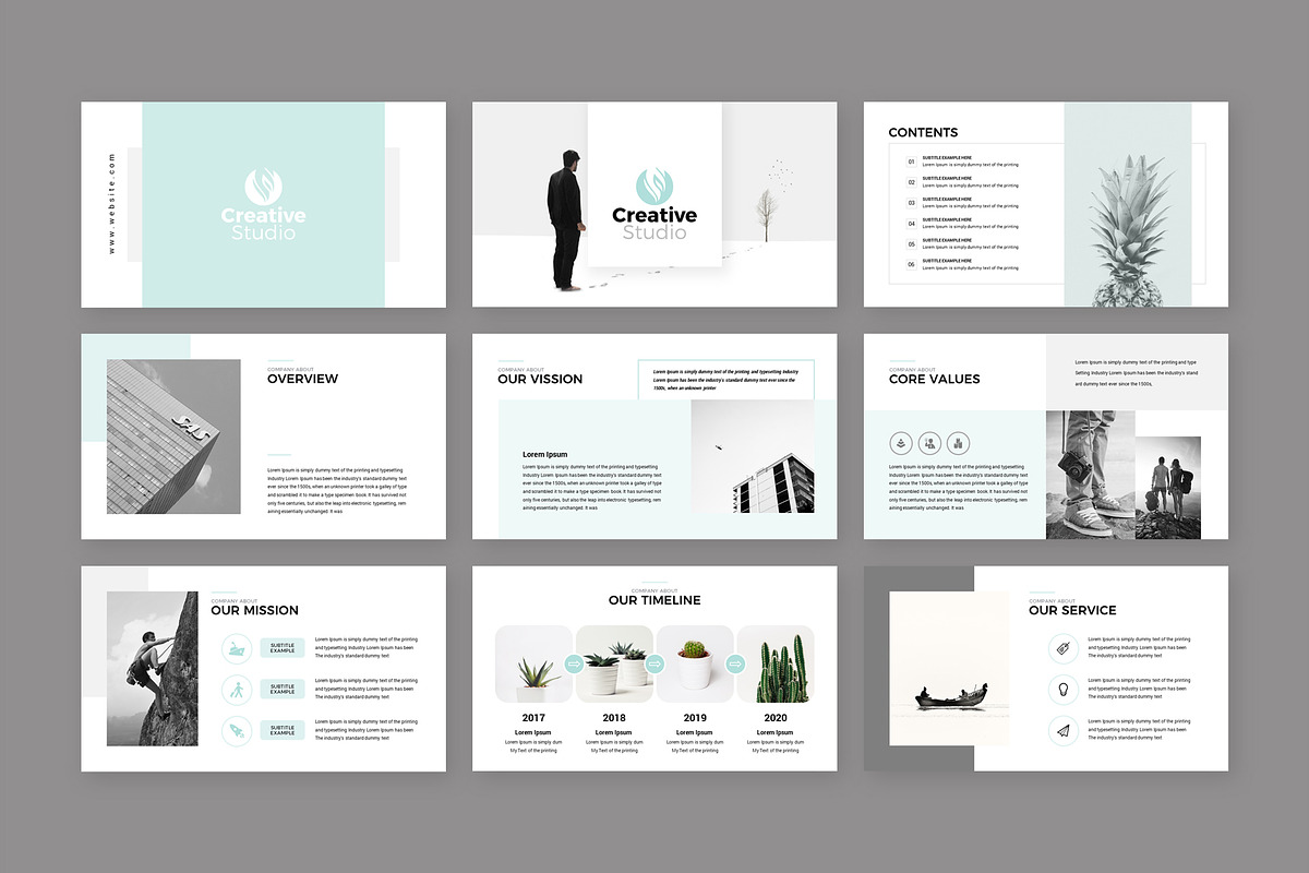Clean Minimal PowerPoint Template, a Presentation Template by ...