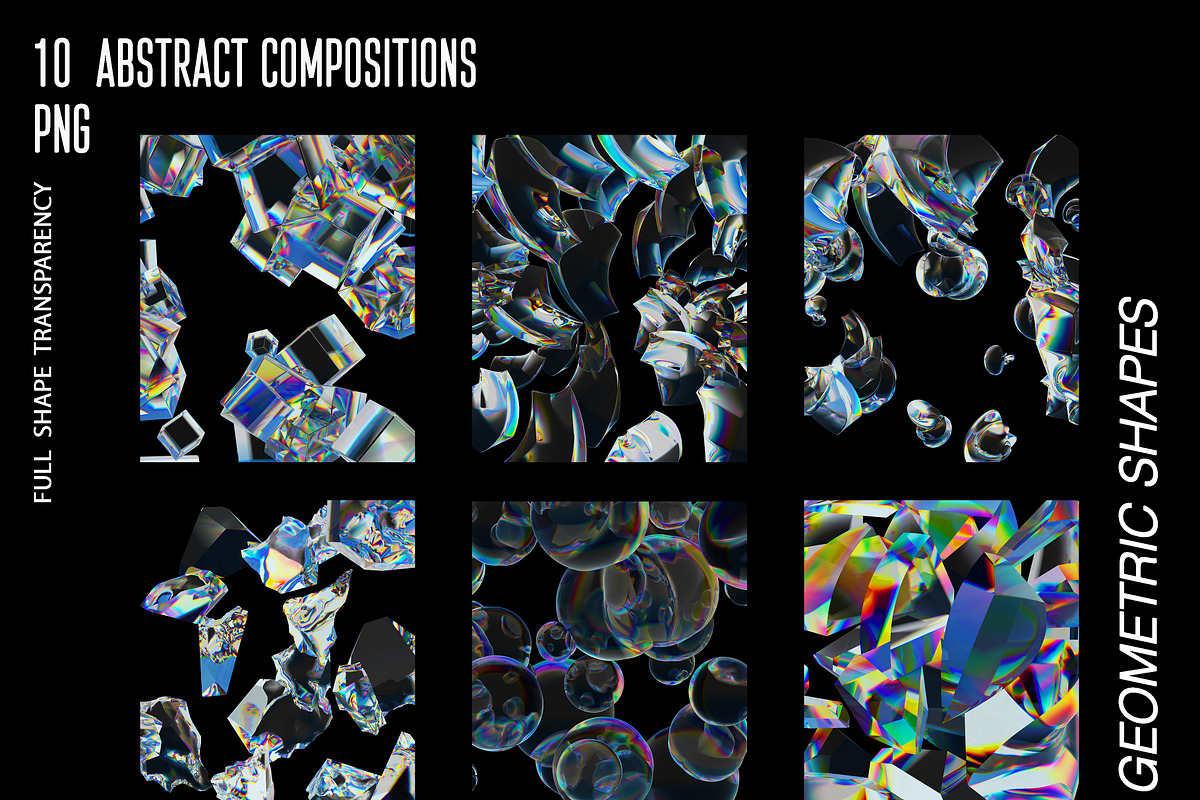 3D abstract dispersion glass, an Object Graphic by Polli Deeva