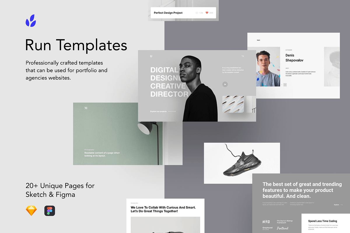 Run Templates, a Landing Page Template by Craftwork