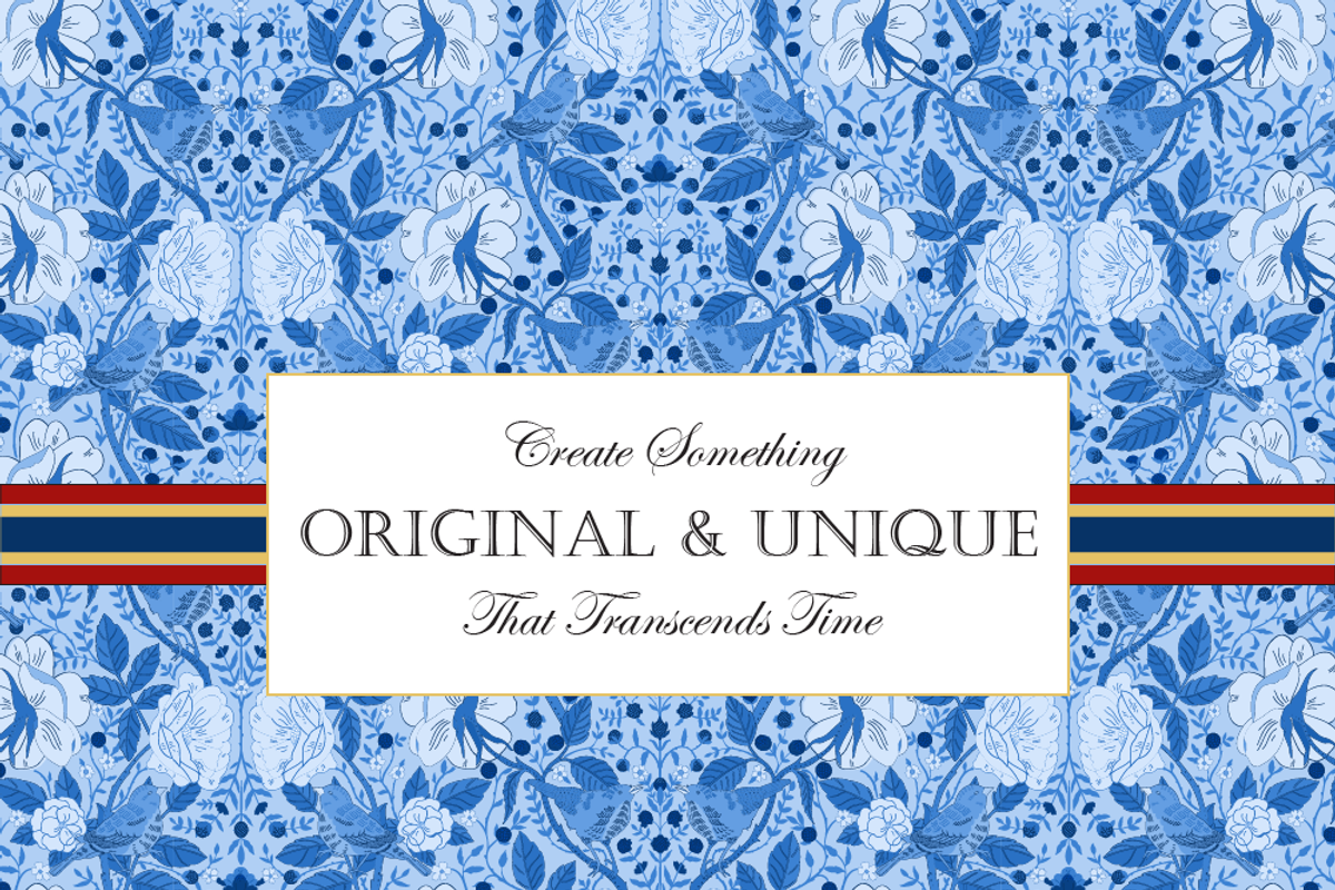 William Morris Red and Blue Patterns