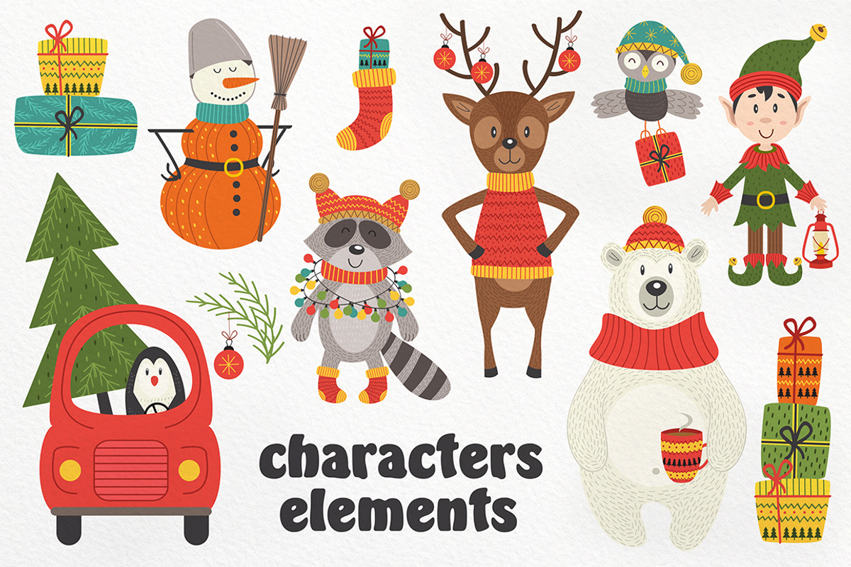 Christmas characters collection, a Graphic by NataKa