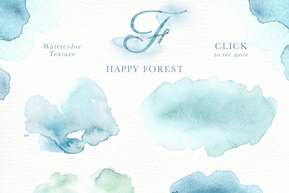 Happy Forest Watercolor Clip Art, an Animal Illustration by everysunsun