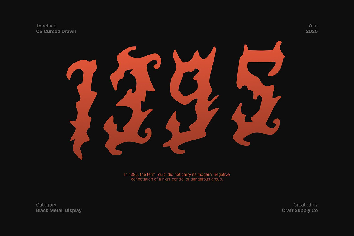CS Cursed Drawn, a Blackletter Font by Craft Supply Co.