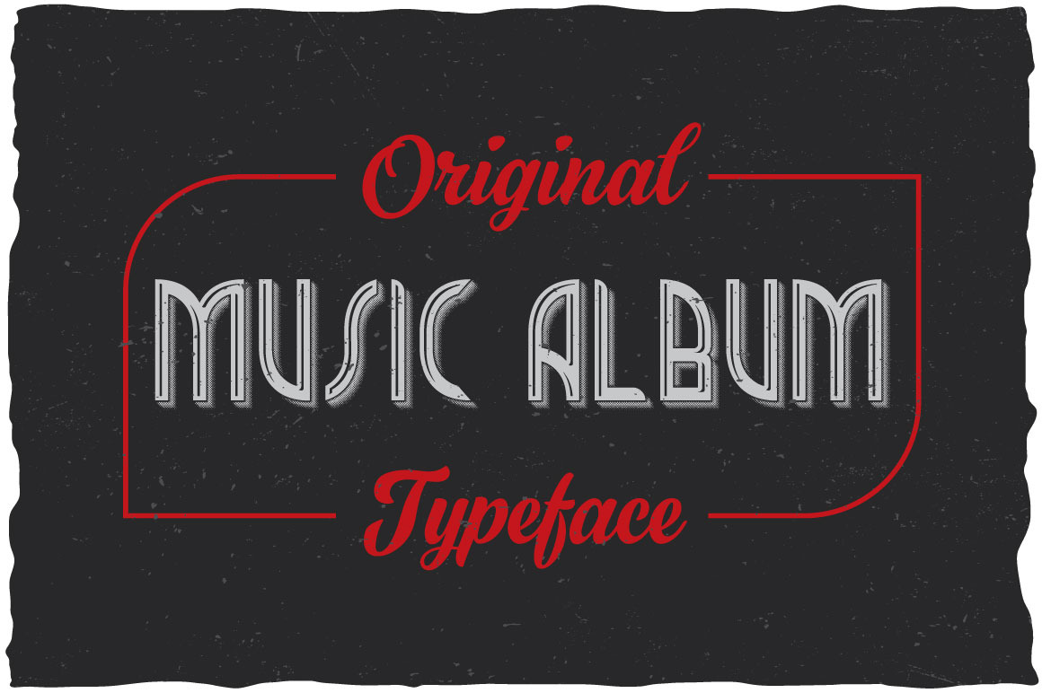 Music Album Vintage Label Typeface, a Font by Anton Antipov | Creative ...