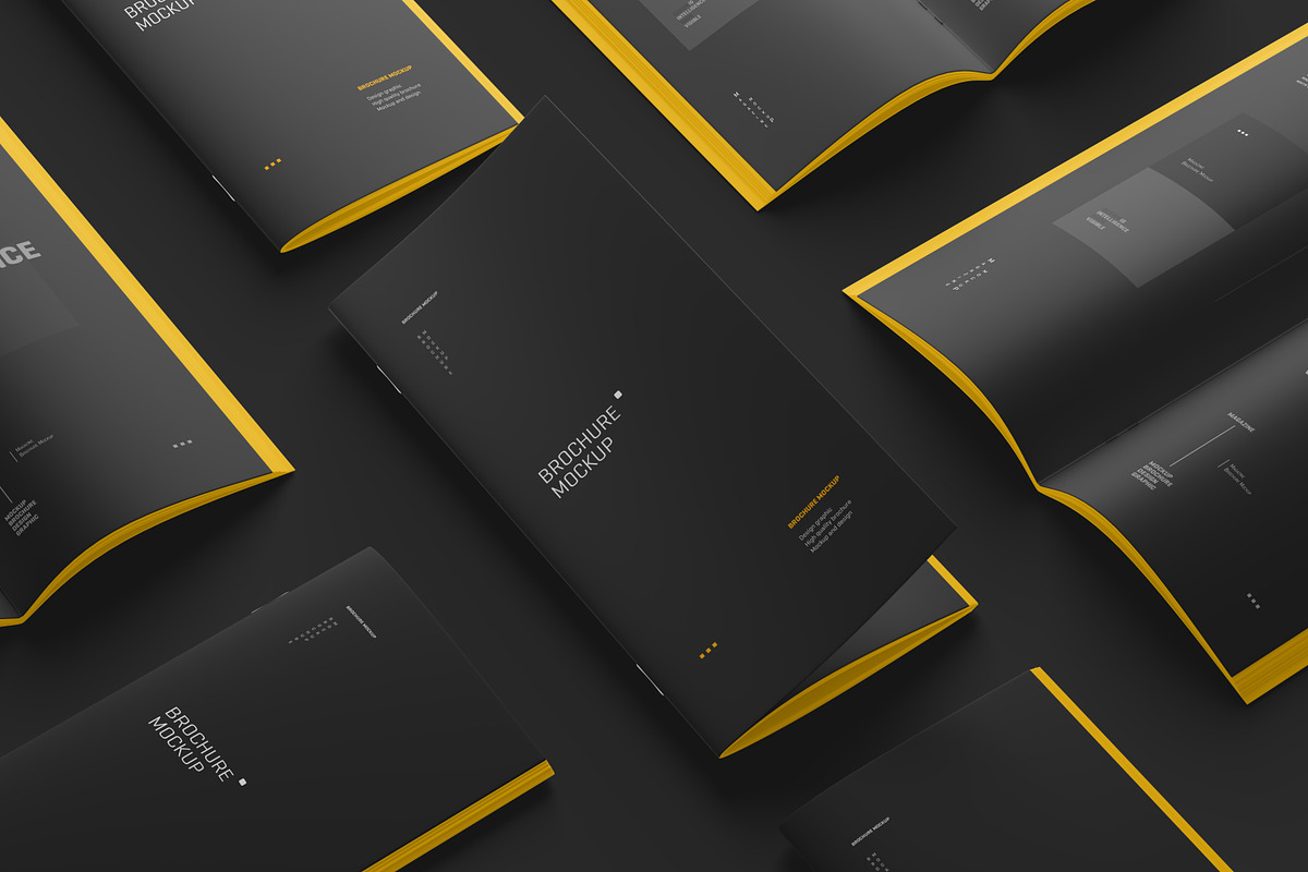 Ultimate Brochure Mockup Bundle: 50+ High-Res Scenes for A4, US Letter, Square, DL