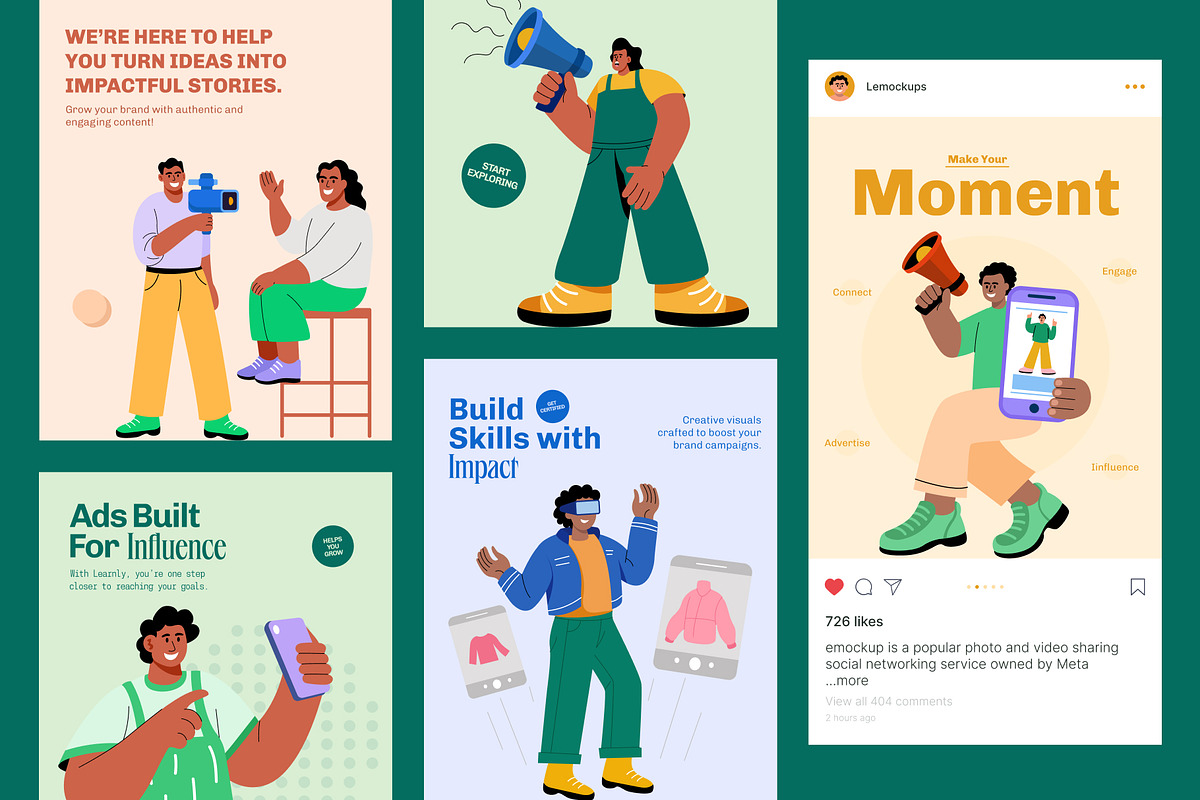Advertising Illustration Art Set