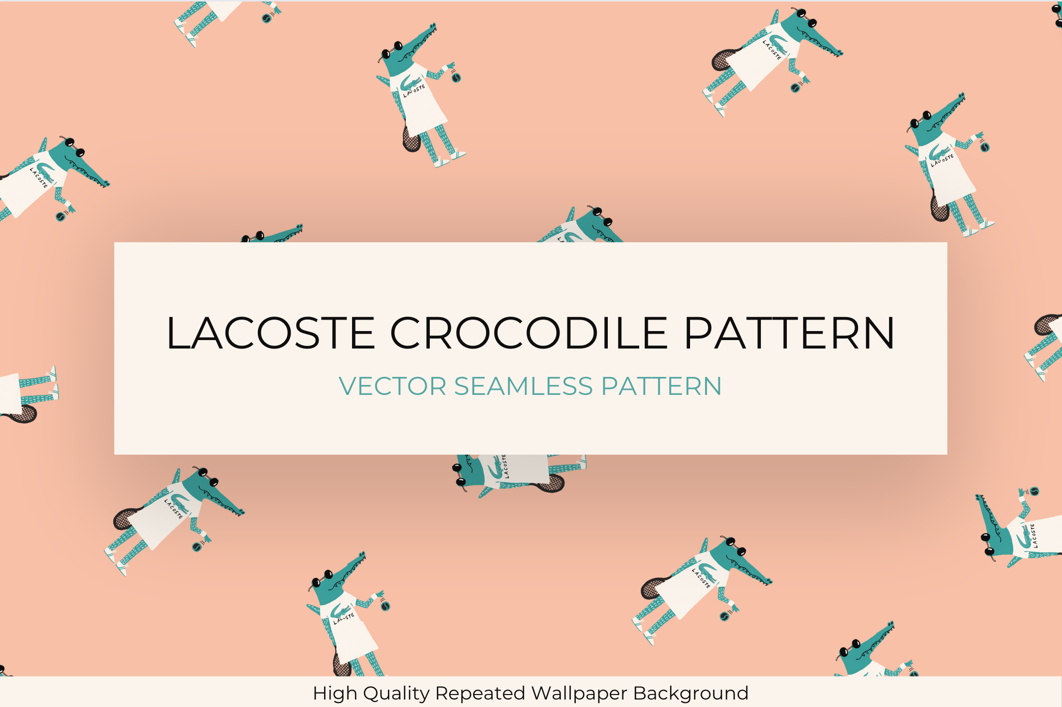 Lacoste Crocodile Seamless Pattern