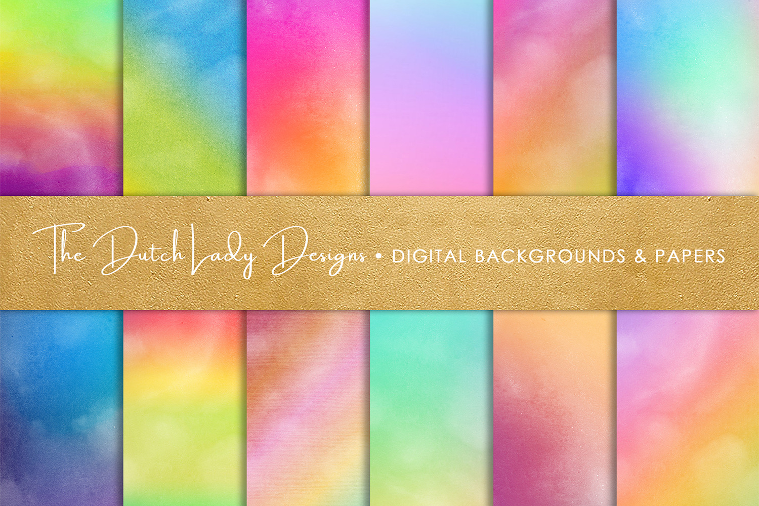 Distressed Rainbow Gradient Papers, a Texture Graphic by The Dutch Lady ...