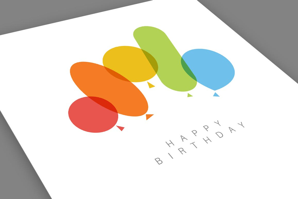 Minimalistic Happy Birthday Card, a Card Template by Orson