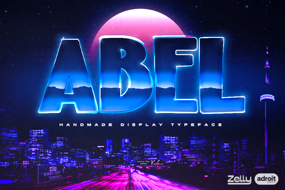 Abel - Handmade Display Typeface, a Sans Serif Font by Zelly Design Co ...