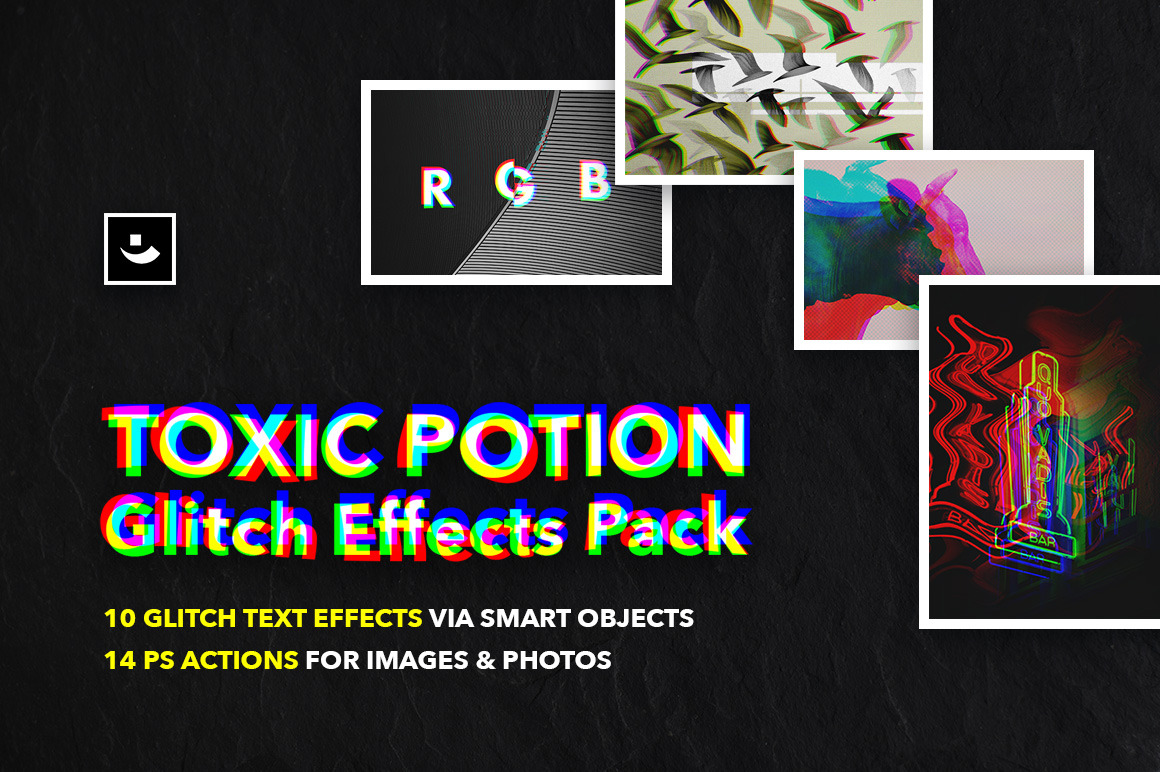 Toxic Glitch Effect for Photoshop