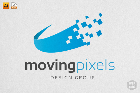 Moving Pixels Design Logo Template, a Branding & Logo Template by WebCraft