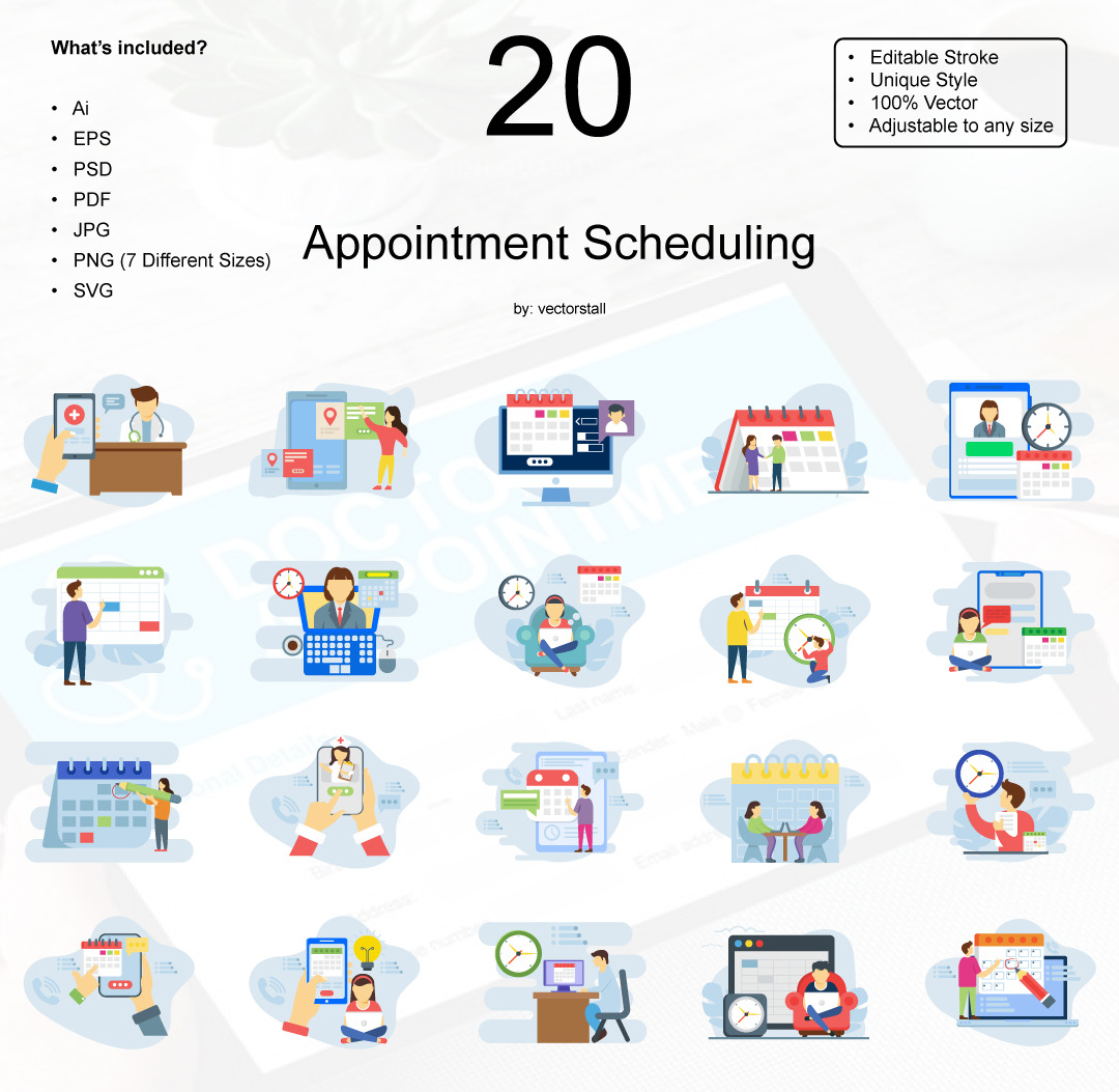 Appointment Scheduling | Healthcare Illustrations ~ Creative Market