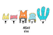 Arghh kids Collection | Decorative Illustrations ~ Creative Market