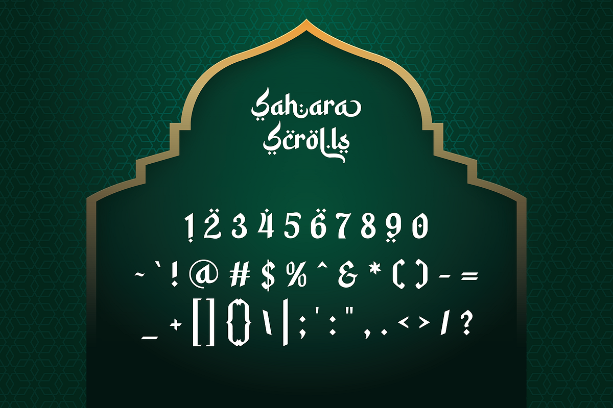 Sahara Scrolls - Arabic Typeface, a Script Font by HipFonts | Creative ...