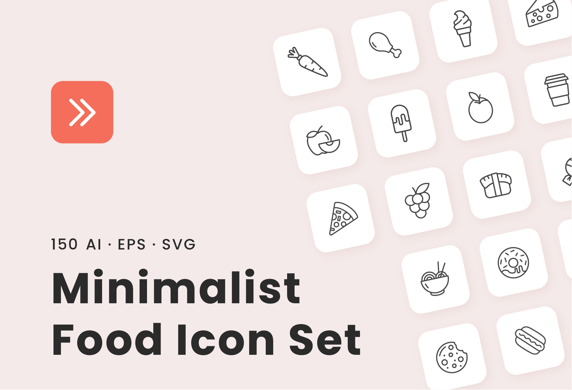 Minimalist Food Icons, an Outline Icon by Cassandra Cappello