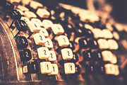 Retro Cash Register Buttons, an Industrial Photo by HipFonts