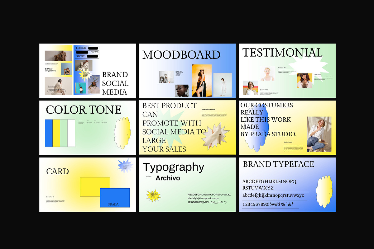 Prada -Media Kit Google Slides, a Presentation Template by Dirtytemp Studio
