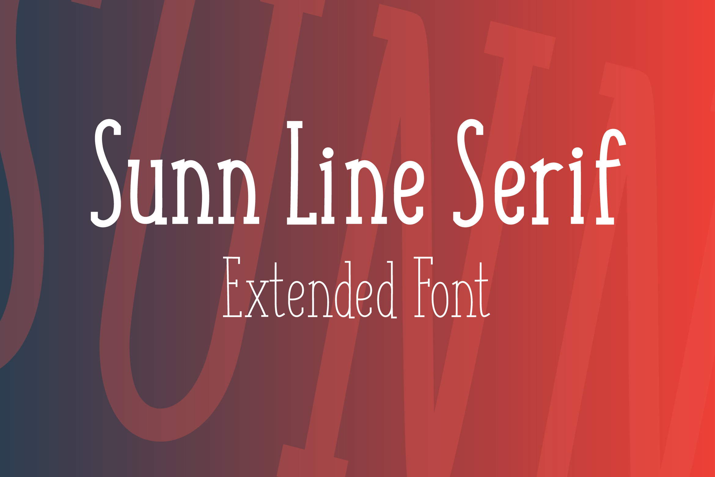 SUNN Line Serif Extended Font, a Serif Font by Wild Ones