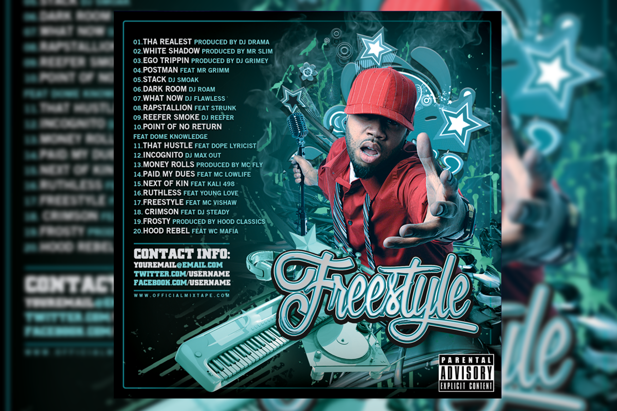 Freestyle CD Cover Template, a Templates & Theme by White Shadow Graphix