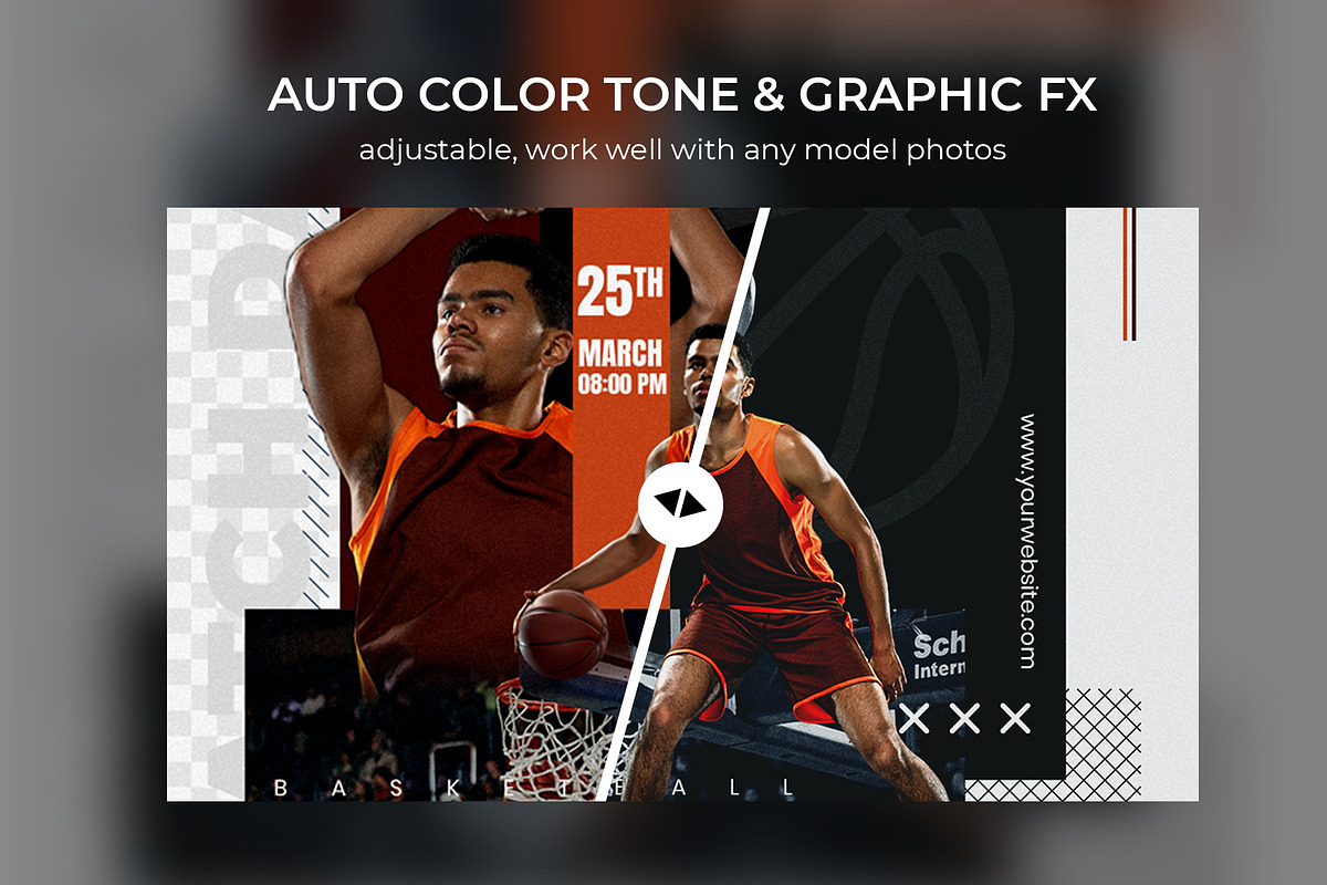 Bundle 5 Basketball Post Templates