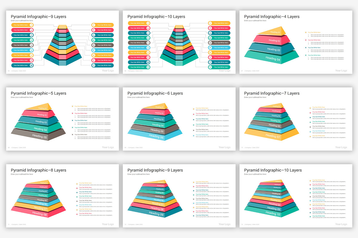 Pyramid Google Slides Infographics, a Presentation Template by SlideOne
