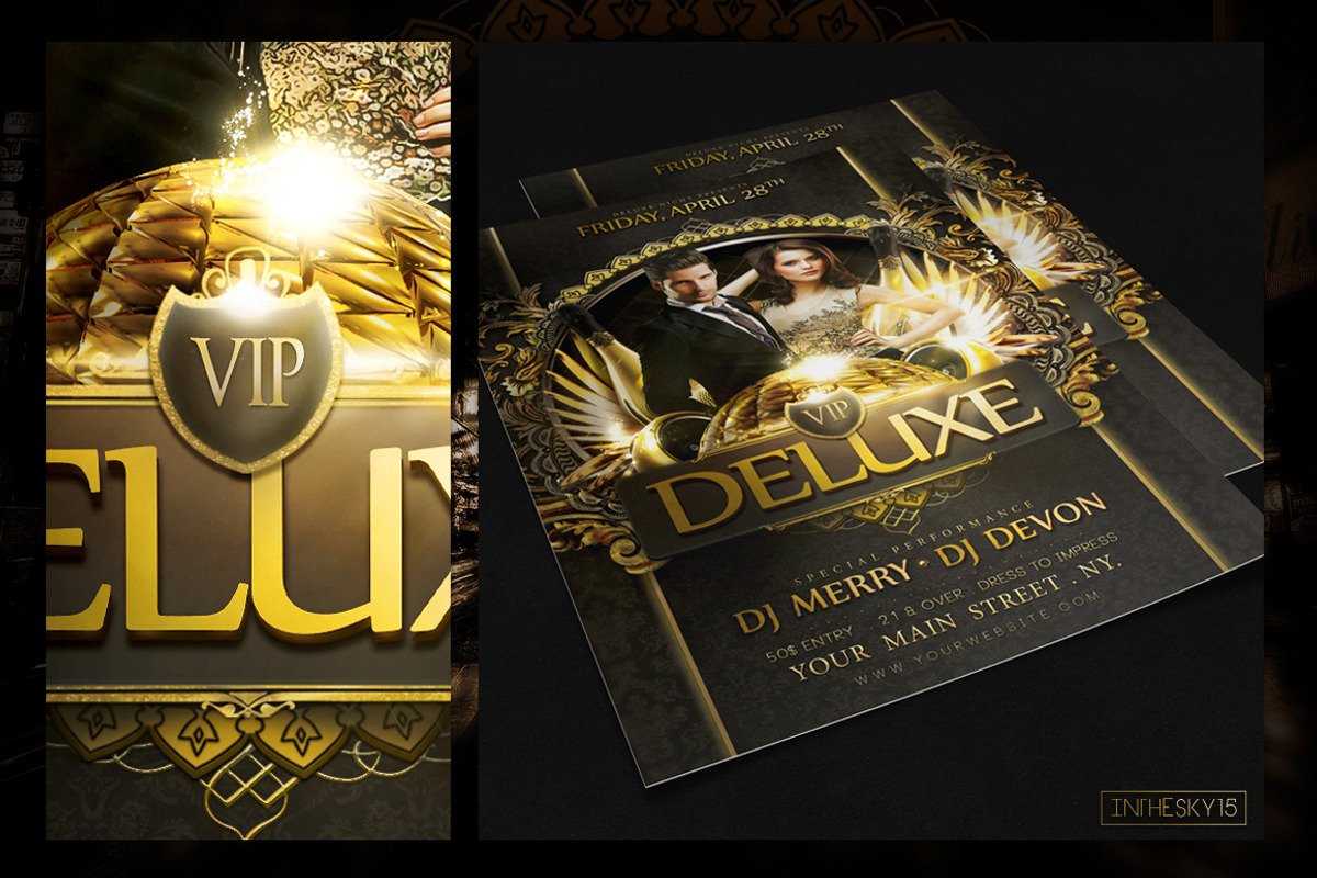 VIP Deluxe Flyer Template, a Flyer Template by InTheSky15