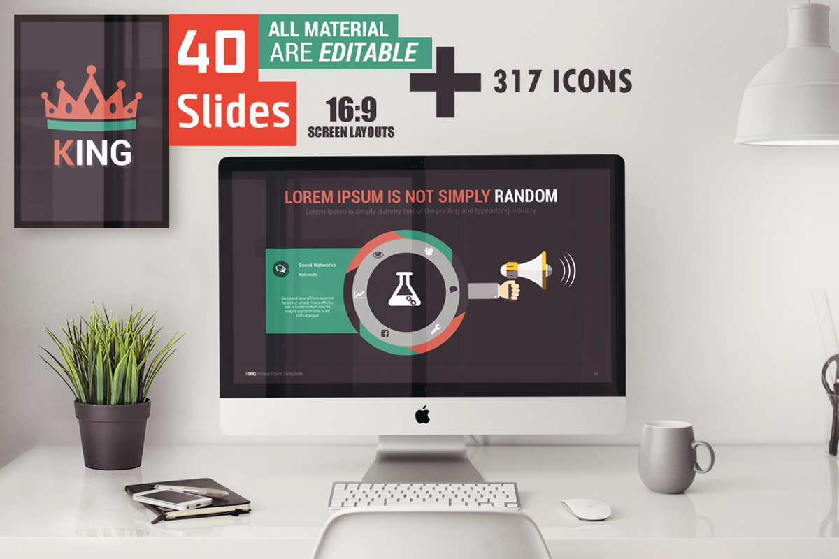 King PowerPoint Template, a Presentation Template by Radomir