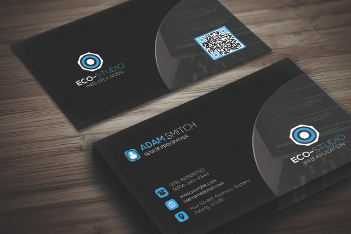 Coding Business Card, a Business Card Template by ABAZ SHOP COLLECTION