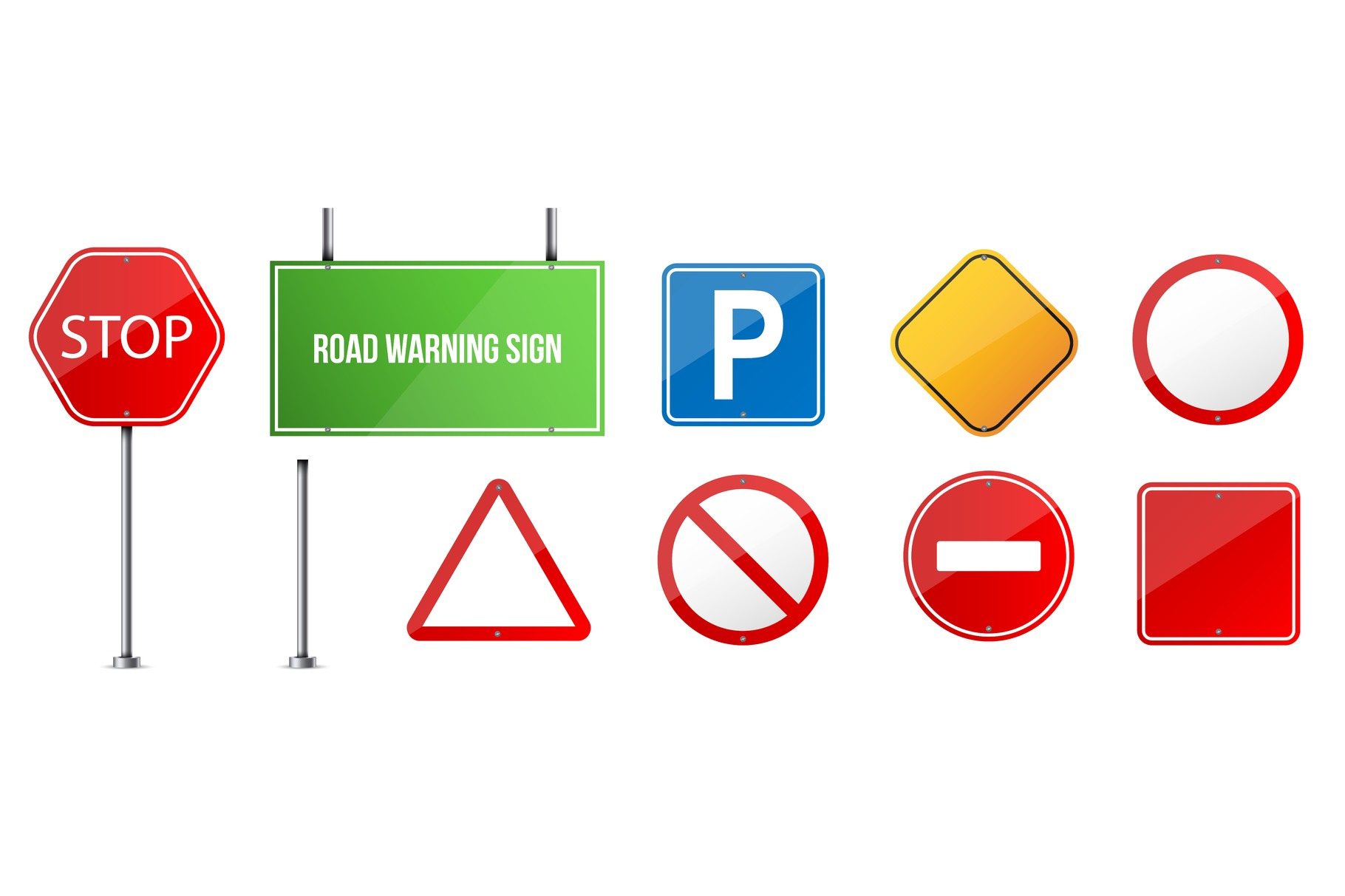 Road traffic warning sign., a Transportation Illustration by HAPPY ...