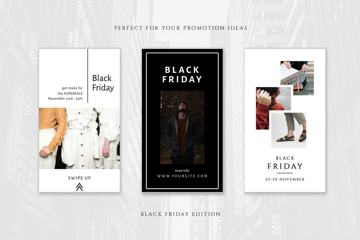 BUNDLE Black Friday Promotional Pack, a Social Media Template by Eviory
