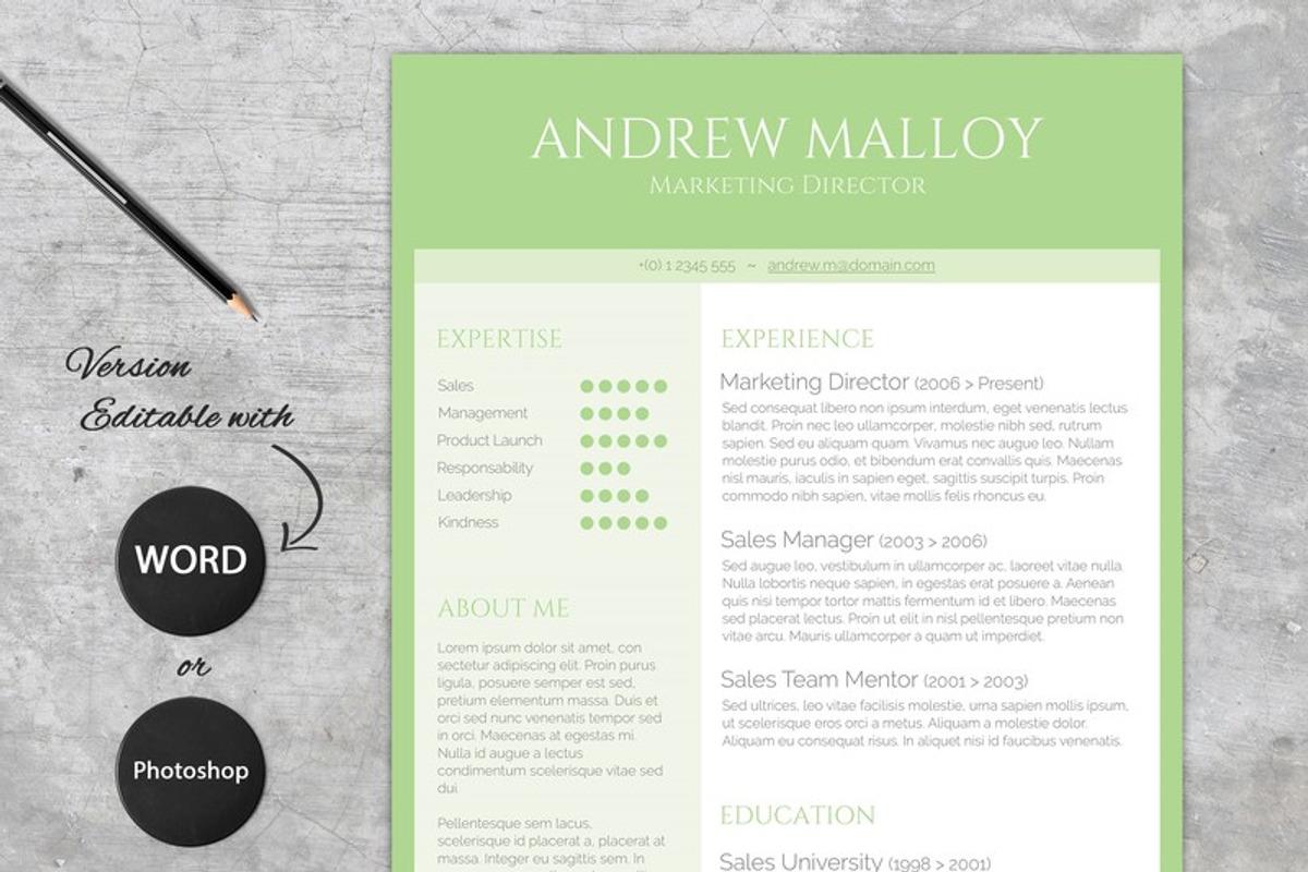 Fresh Mint CV Template, a Resume Template by Visual Impact