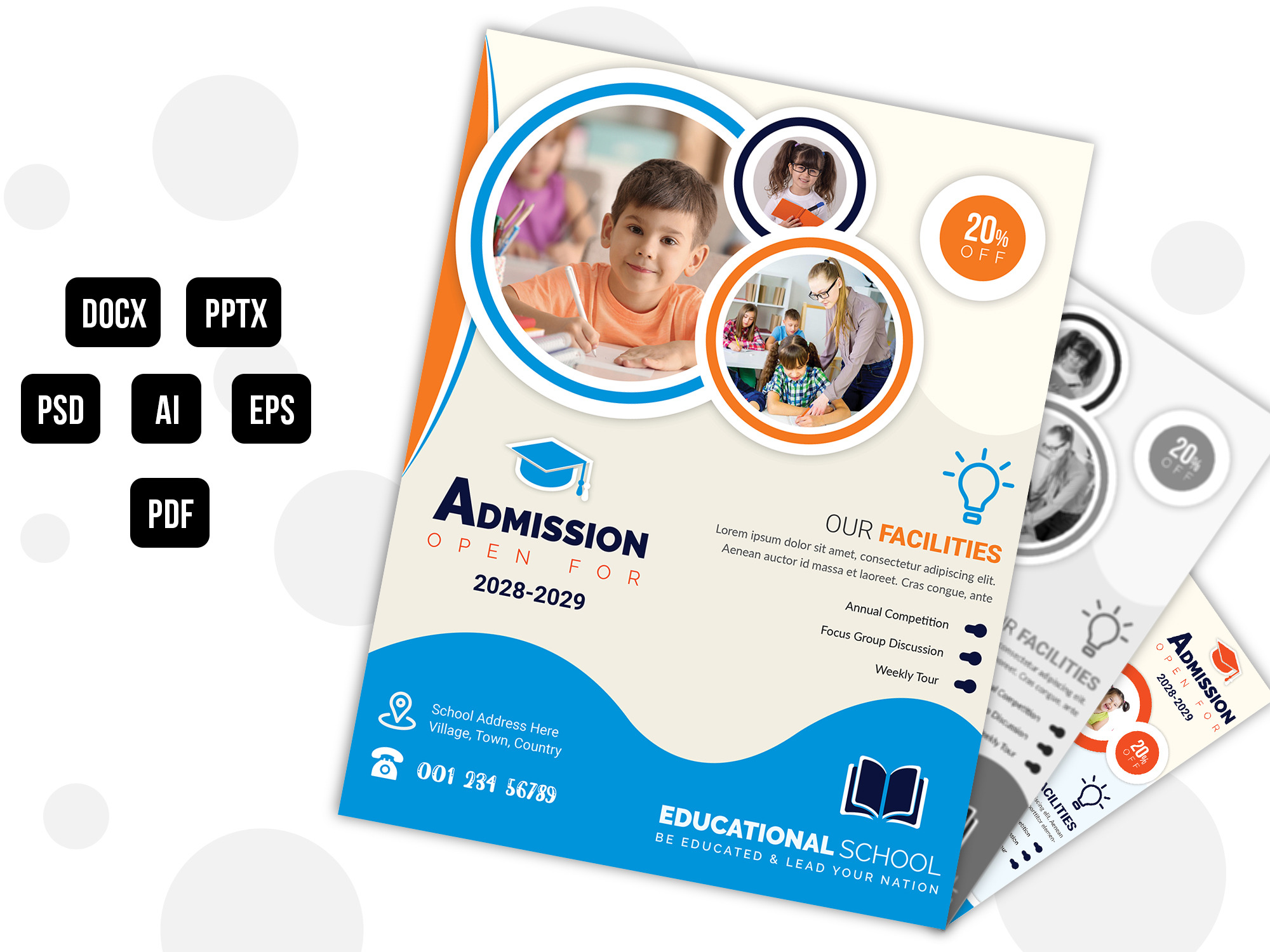 School Flyer Template Vol-20, a Flyer Template by Imagine Design Studio