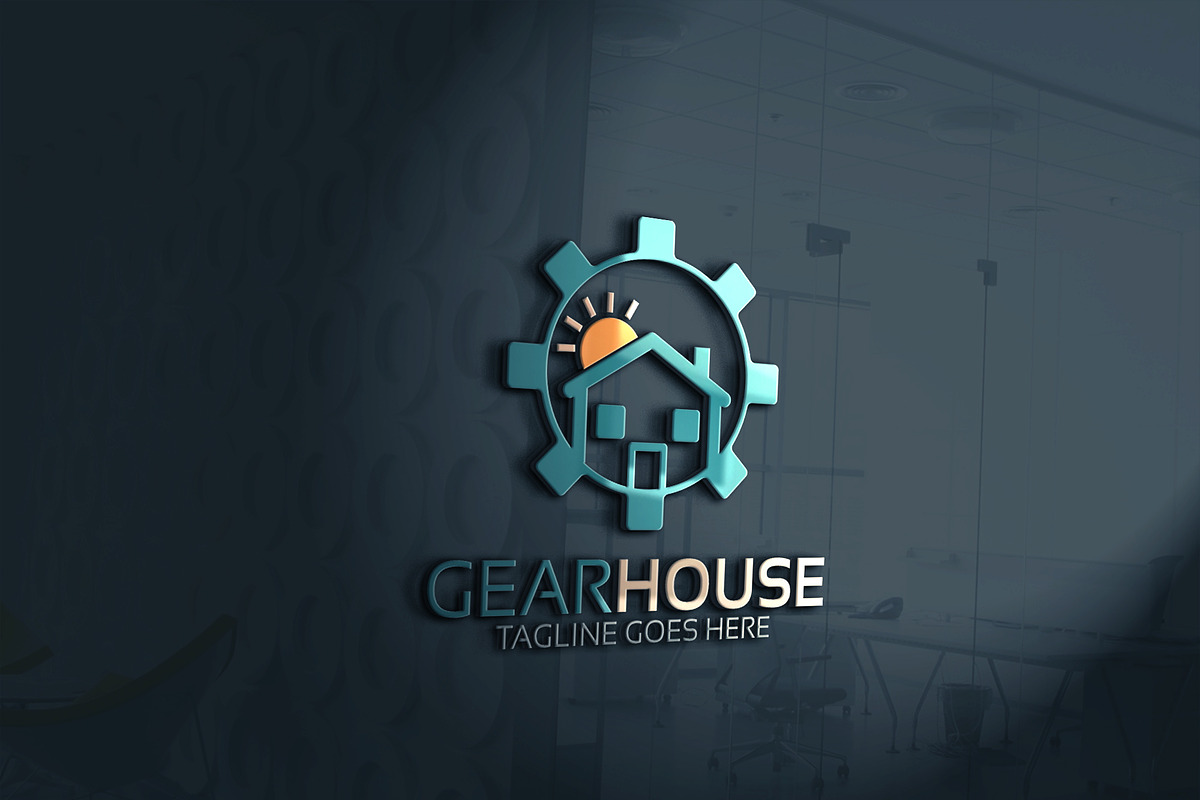 Gear House Logo, a Branding & Logo Template by Josuf Media