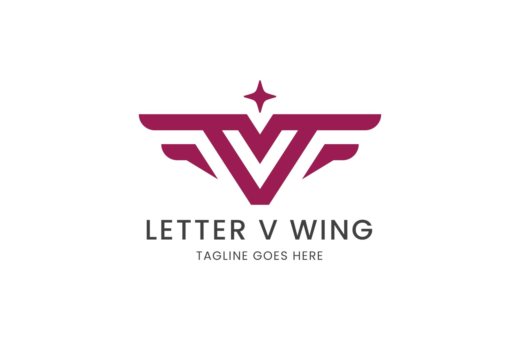 Letter V Wing Logo Template, a Branding & Logo Template by Evloxx Studio