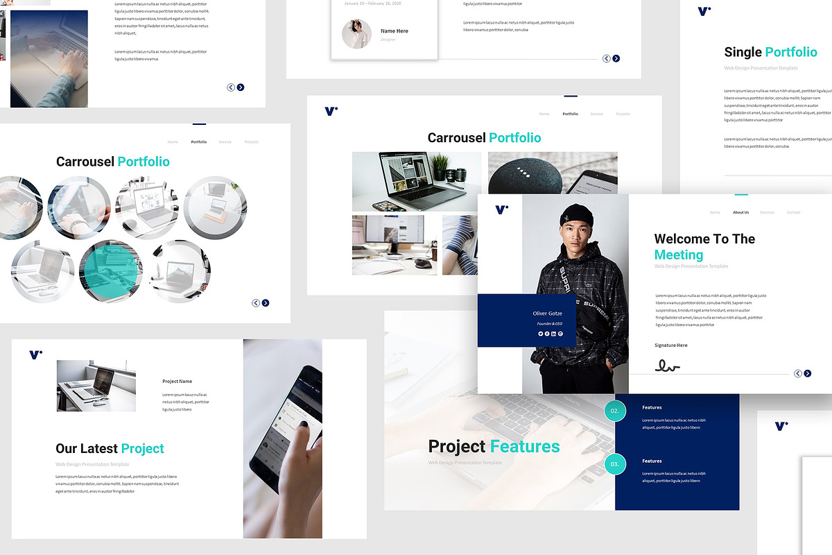 Website Design Powerpoint Template, a Presentation Template by Giant Design