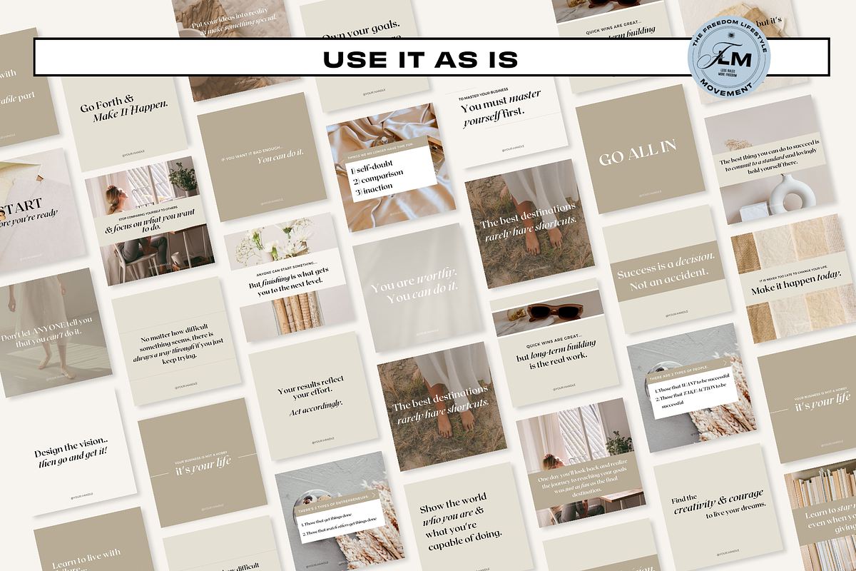 100 Motivational - Neutral Aesthetic, a Social Media Template by ...