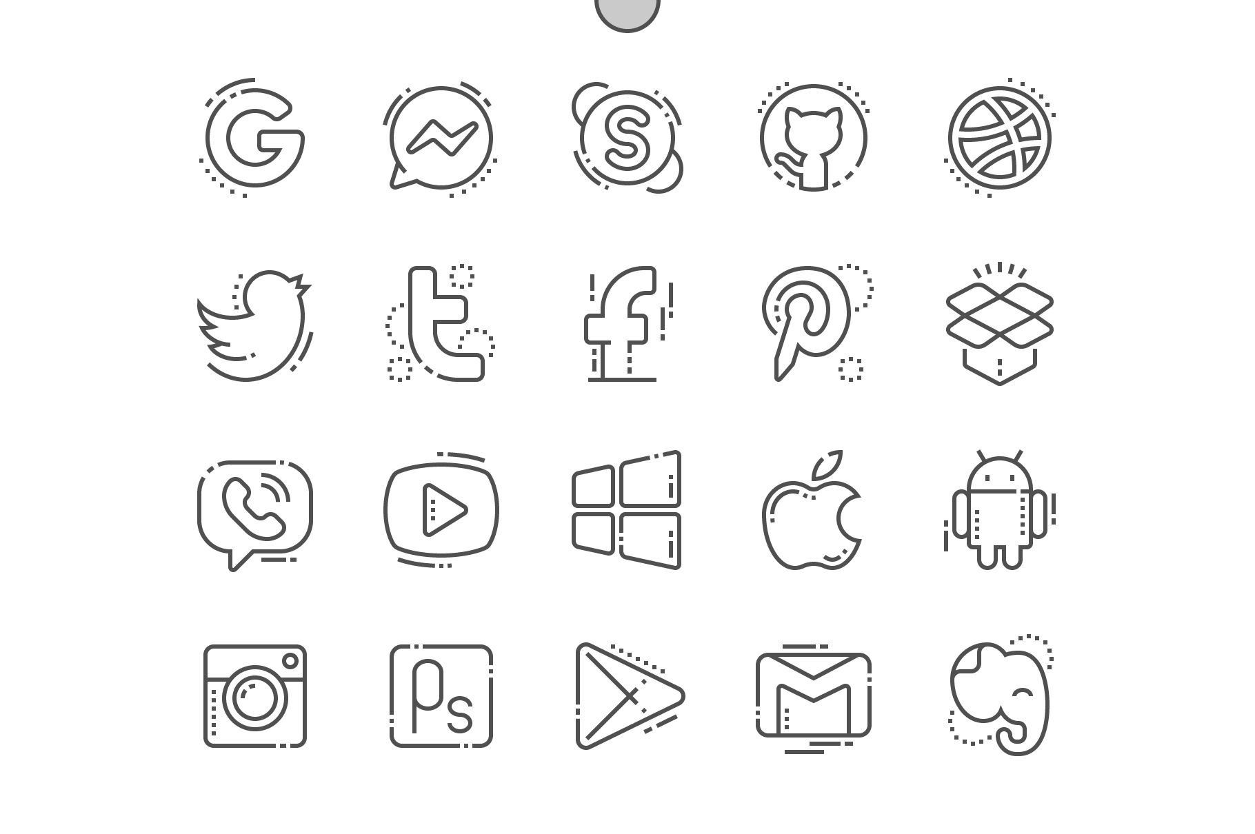 Logos Line Icons, an Outline Icon by Palau