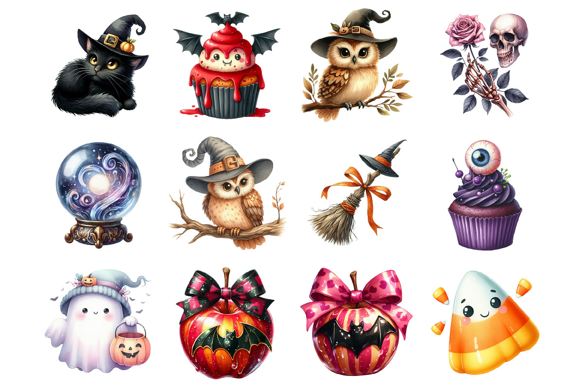 Whimsical Halloween Clipart Bundle, a Graphic by CitraGraphics