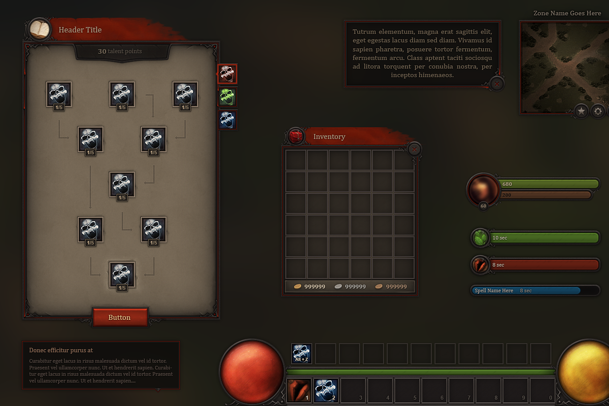 Fantasy UI - Bloodline, a Templates & Theme by EvilSystem
