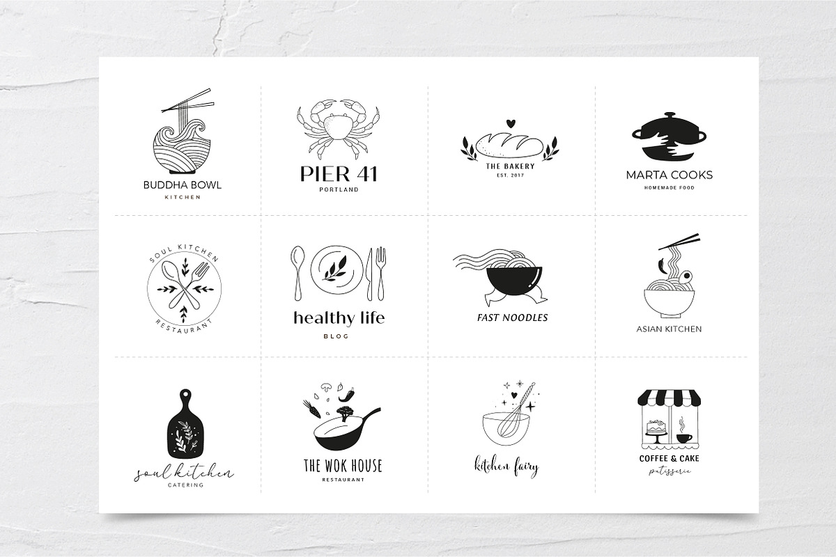 Cook & Bake logos collection, a Branding & Logo Template by Marish
