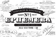 Vintage & Antique Ephemera Set No. 1, an Object Graphic by shawnanonna